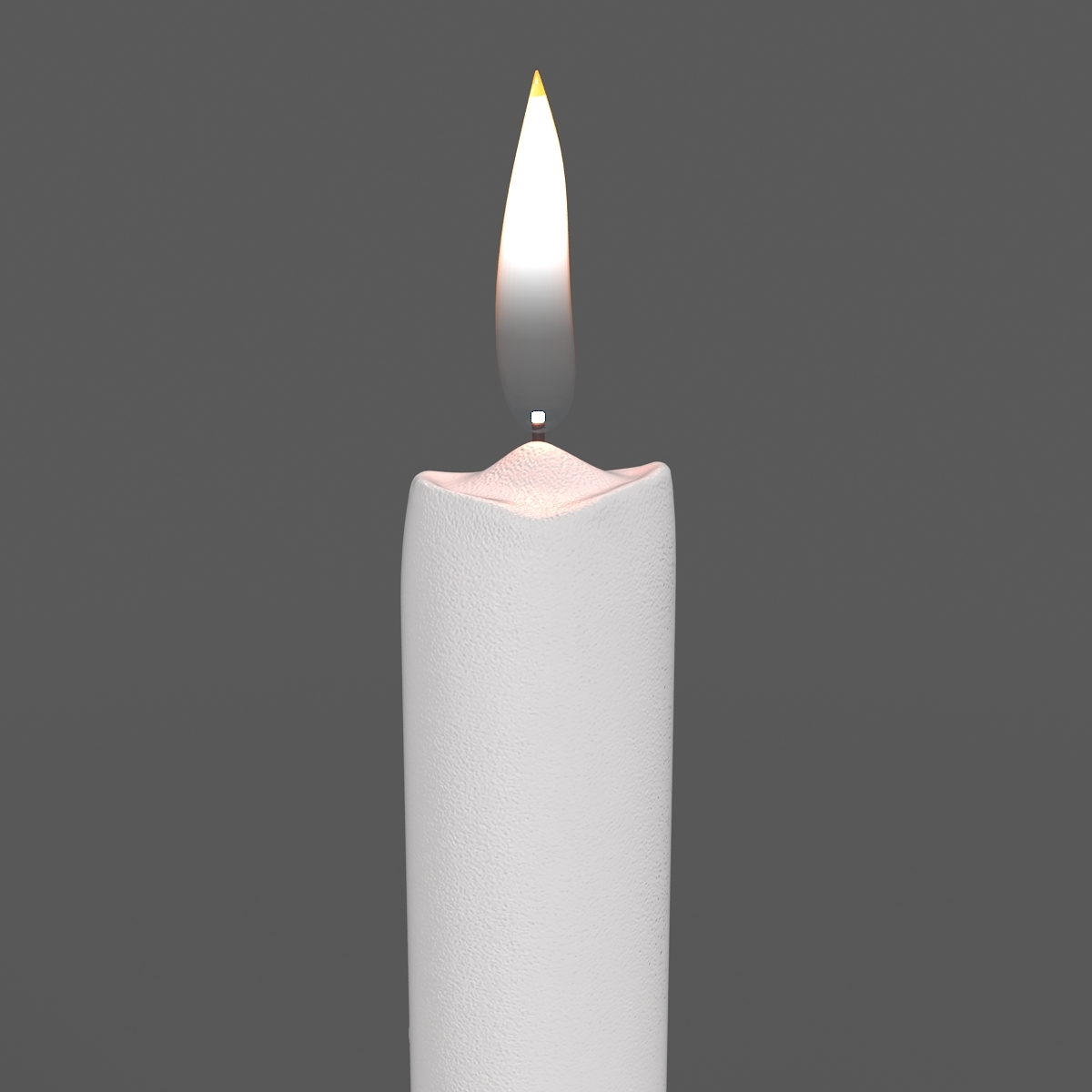 candle modeled realistic 3d c4d