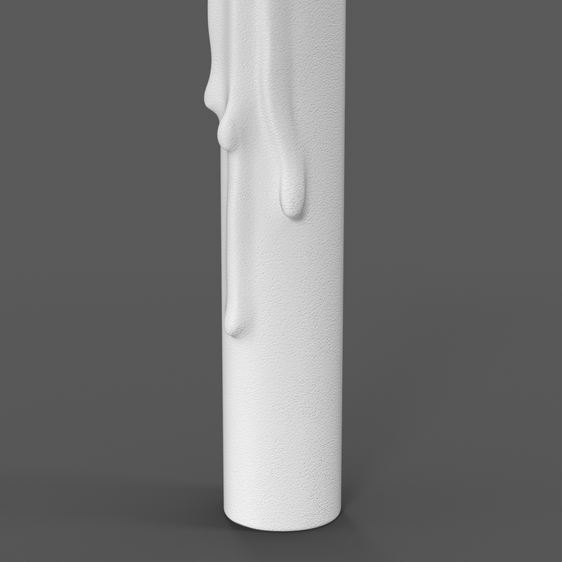 candle modeled realistic 3d c4d