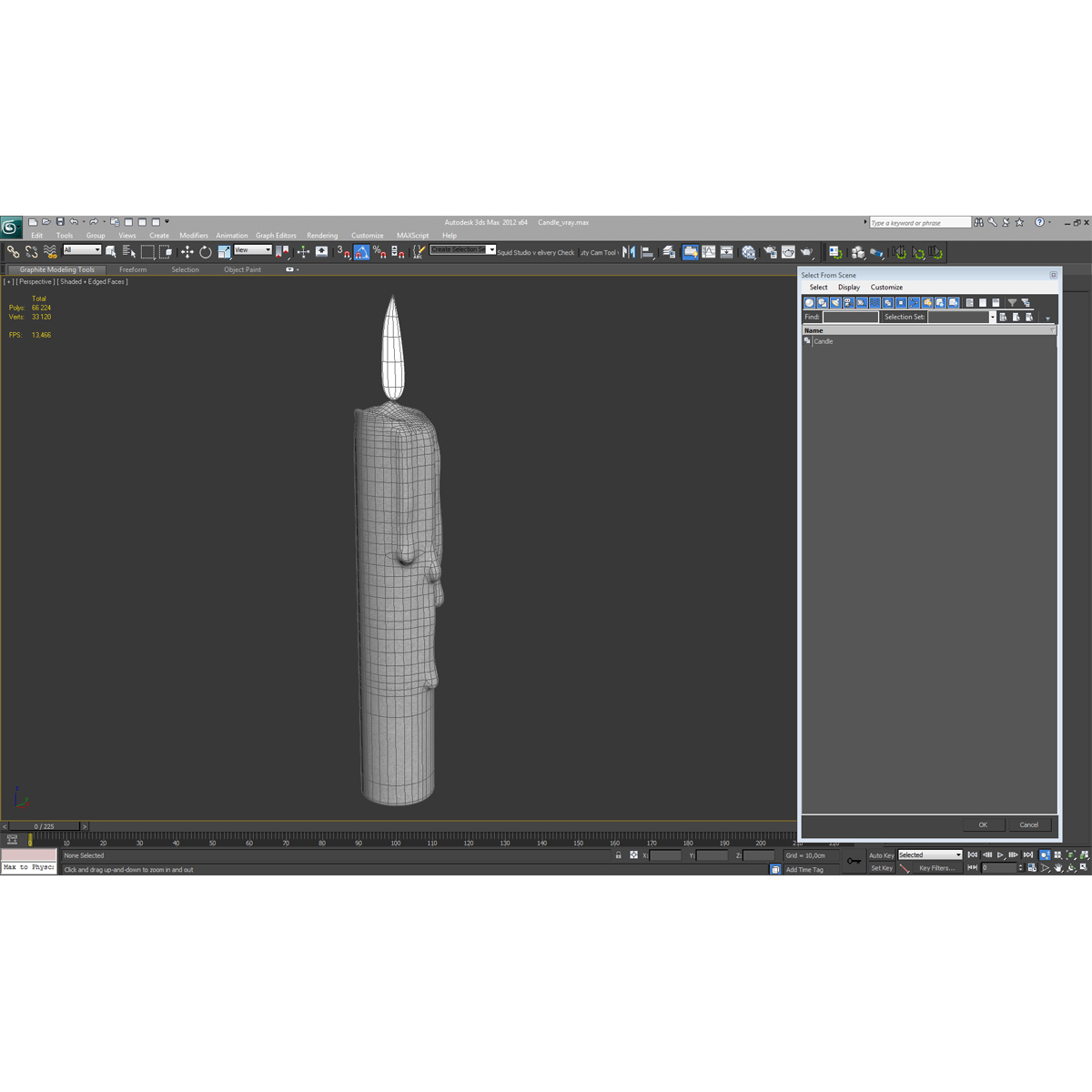 candle modeled realistic 3d c4d