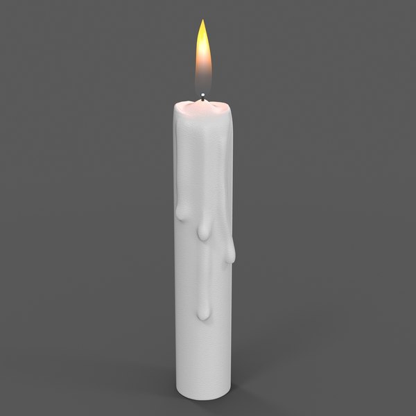 candle modeled realistic 3d c4d