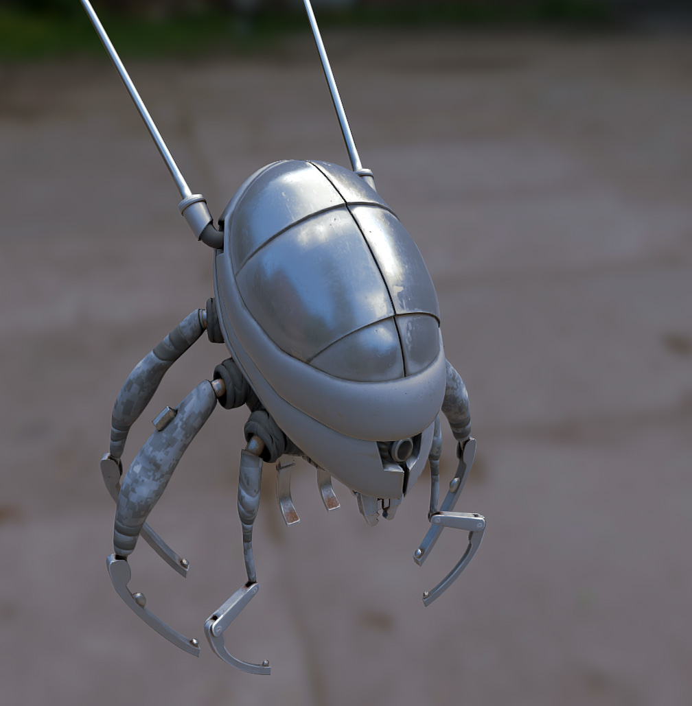 maya insectoid robot pbr