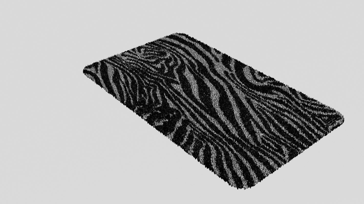 3d carpet zebra model