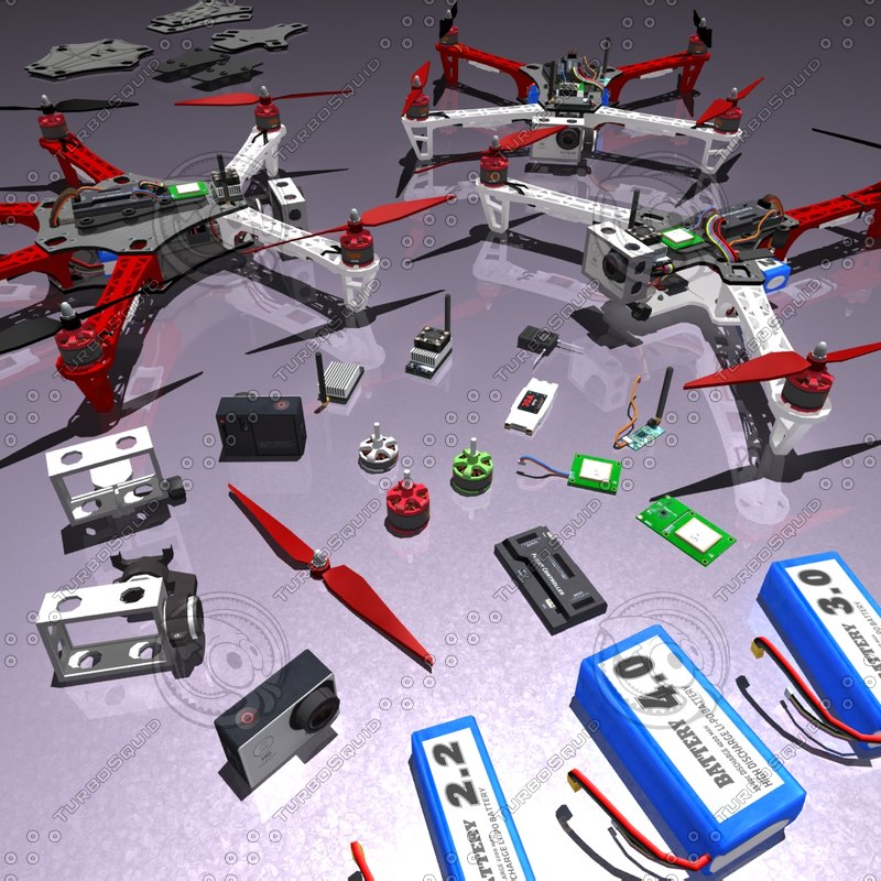 tricopter quadrocopter hexacopter 3d max