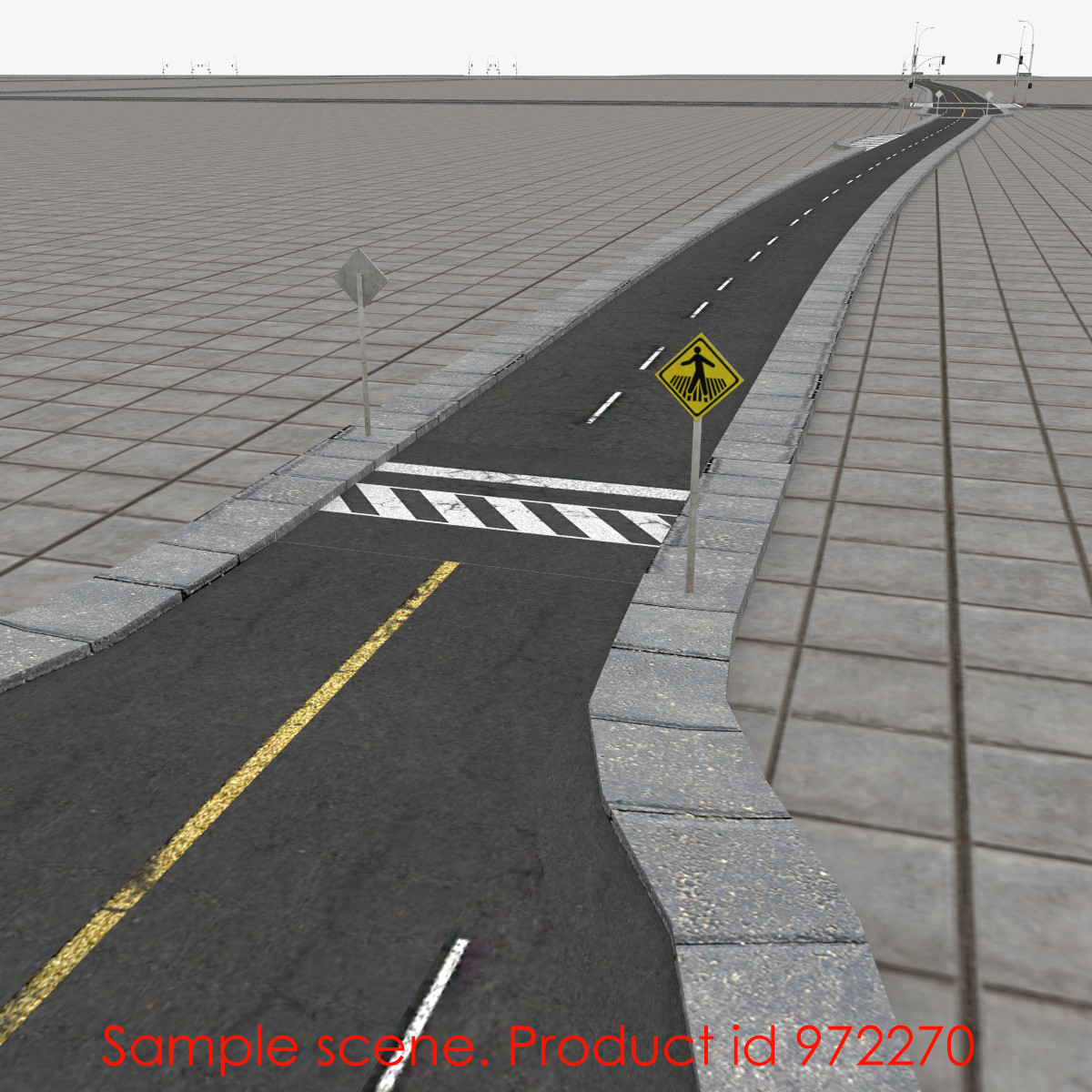 3d traffic road signs street elements