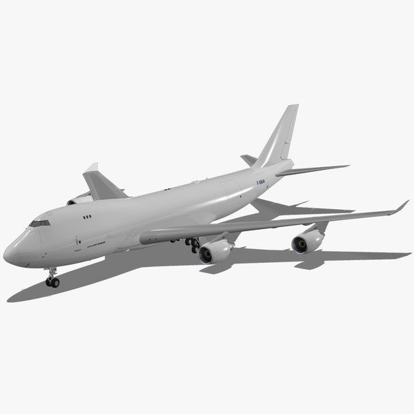 3d cartoon style 747 jet airplane