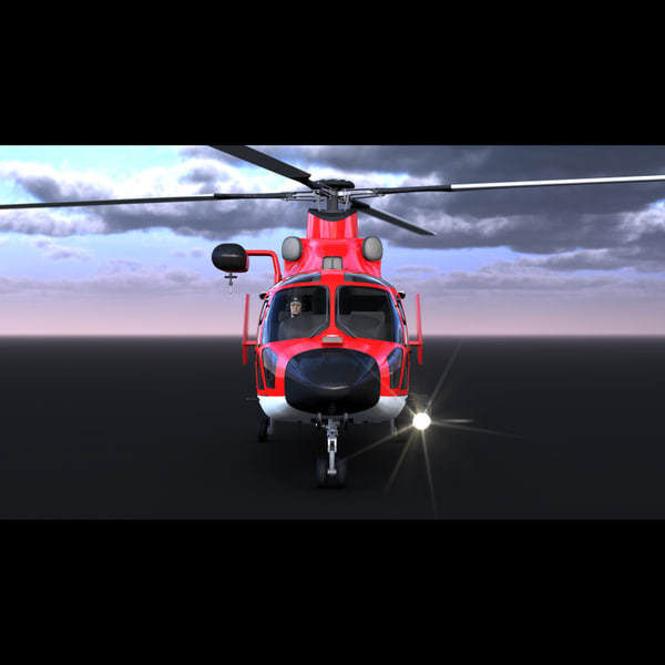 rescue helicopter pilot 3d model