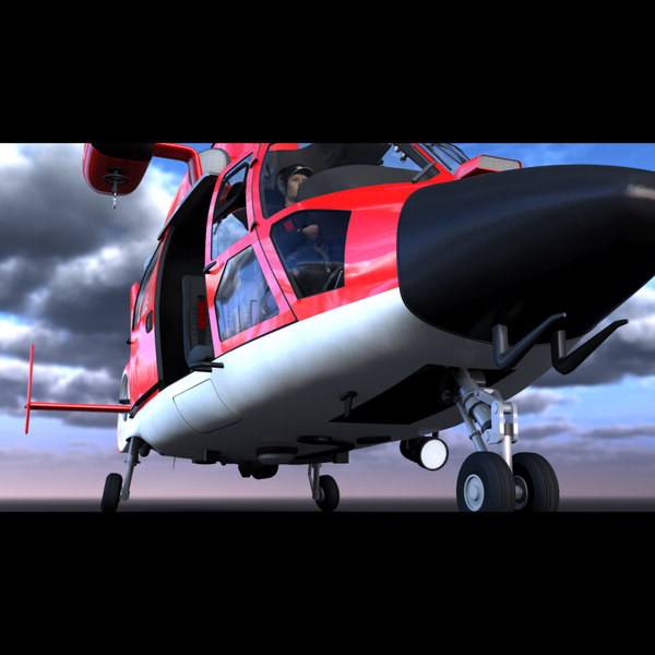 rescue helicopter pilot 3d model