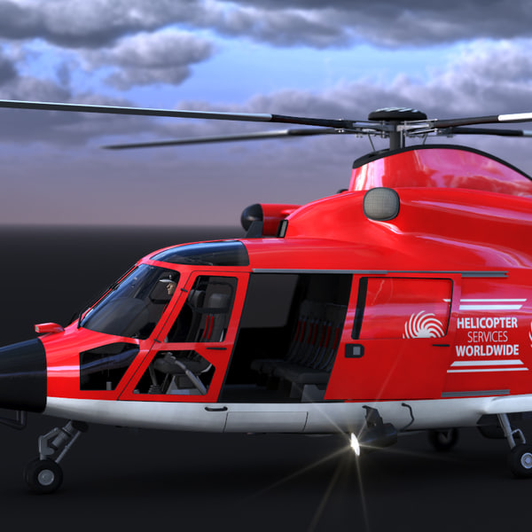 rescue helicopter pilot 3d model
