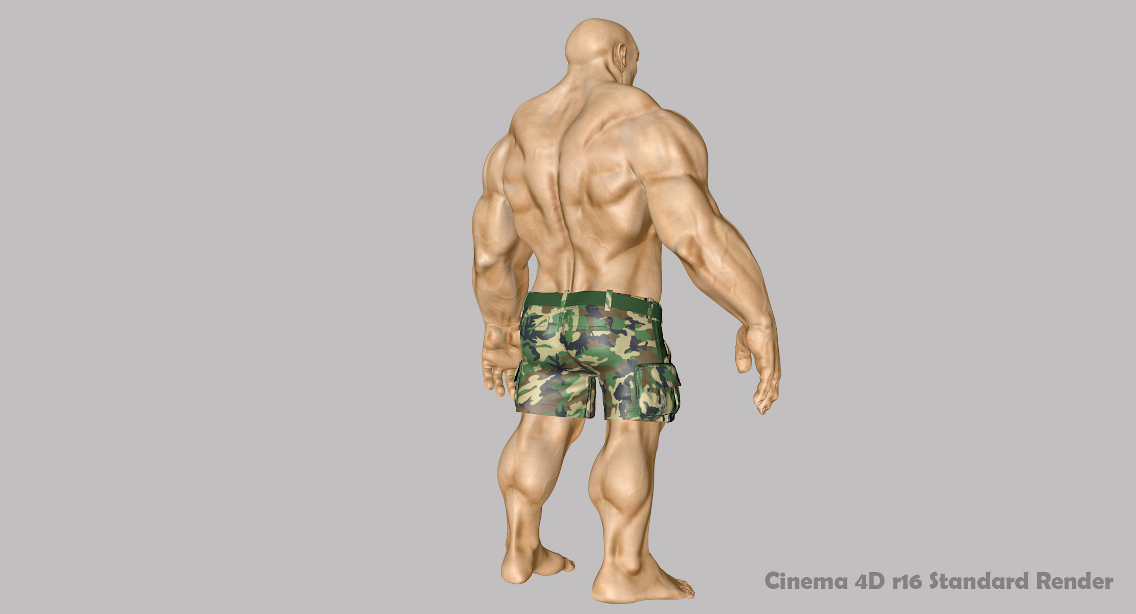 3d model muscular man 2