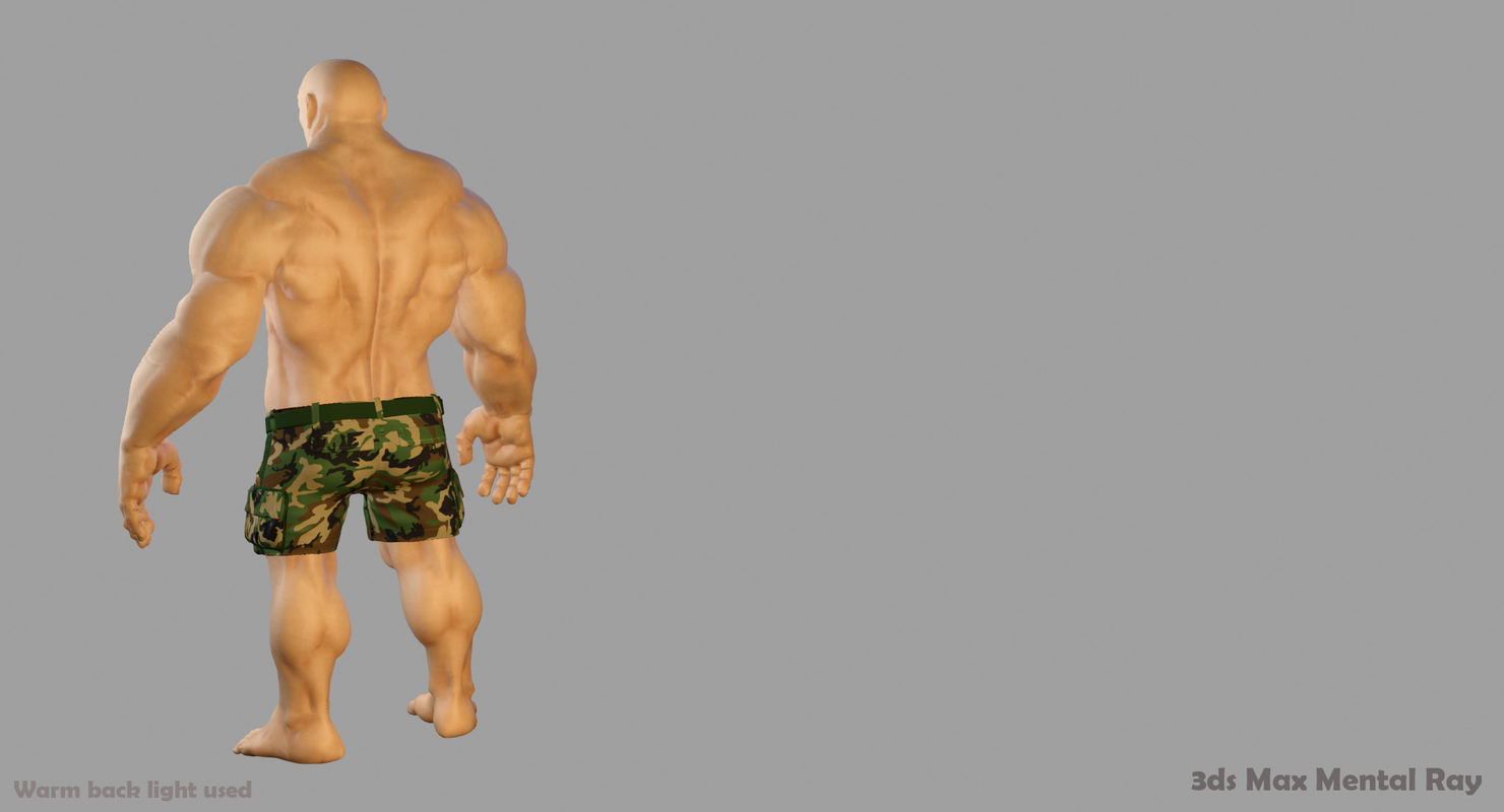 3d model muscular man 2