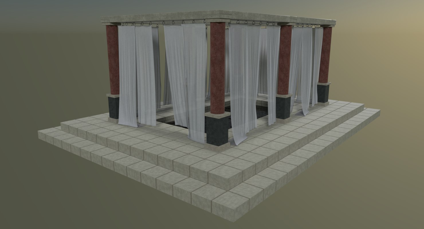 obj ancient roman bath