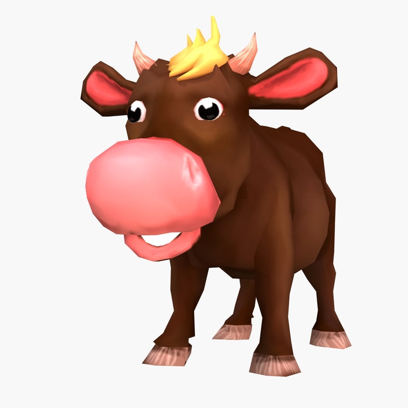 3d cartoon calf