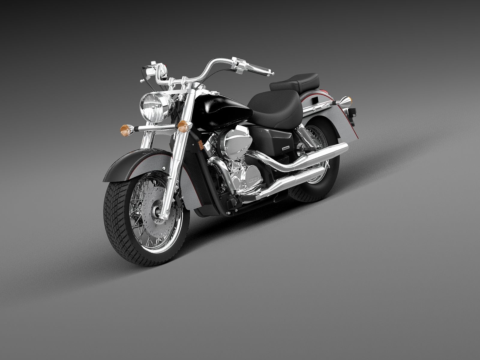 honda shadow aero 2012 3d model
