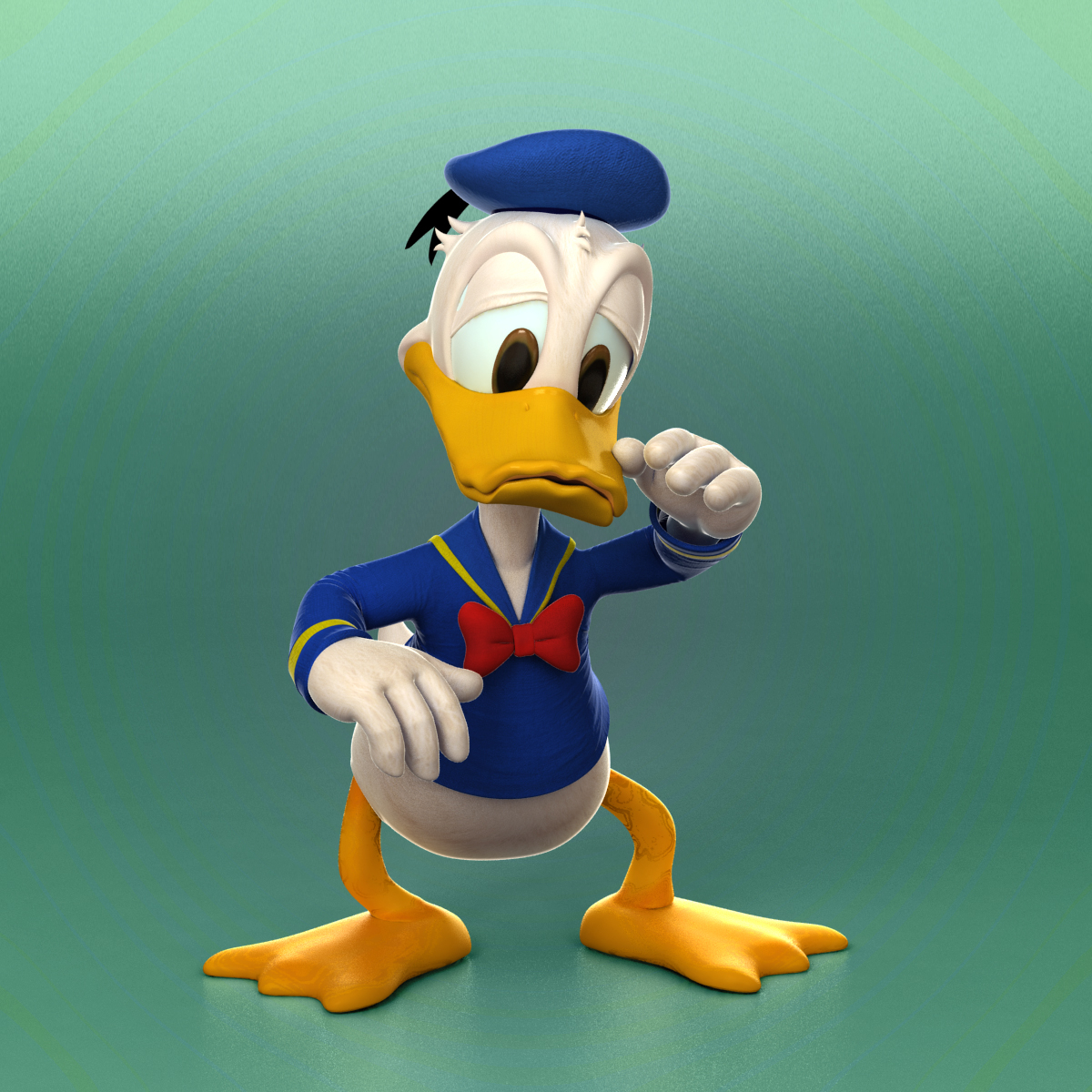 donald duck 3d model