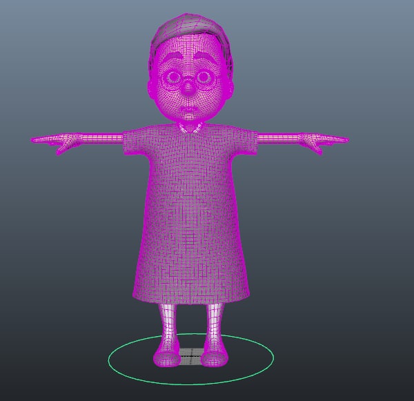 grandmother cartoon 3d model