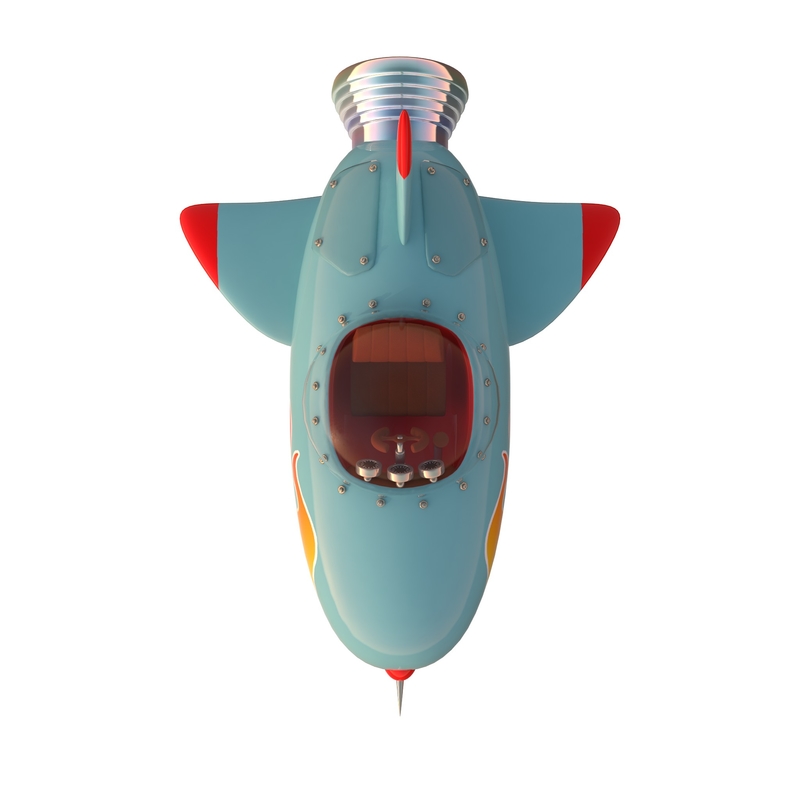 3d cartoon rocket model