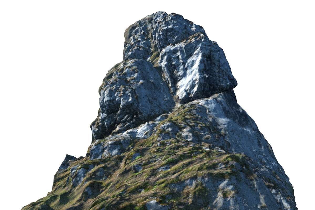 3d rock forest autumn 8k model