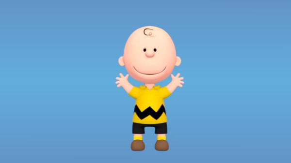 3d model peanuts charlie brown