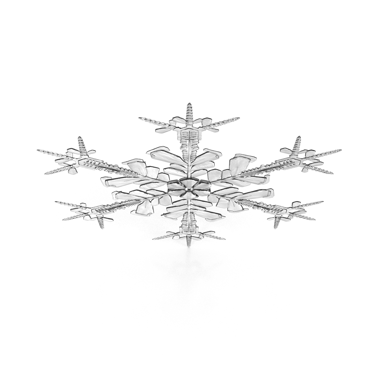 3d model snowflake 4