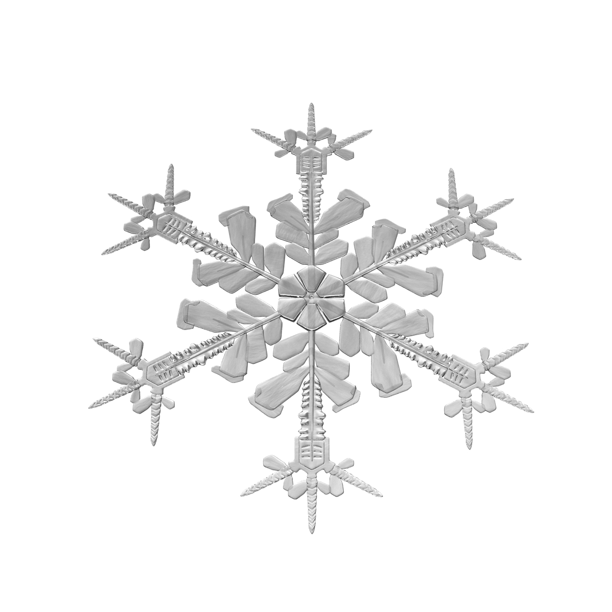 3d model snowflake 4