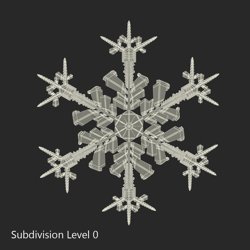 3d model snowflake 4