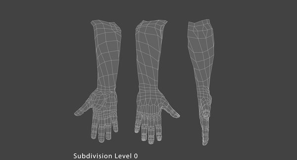 rig hand male 3d c4d