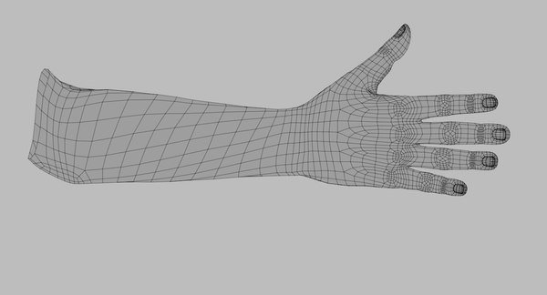 rig hand male 3d c4d