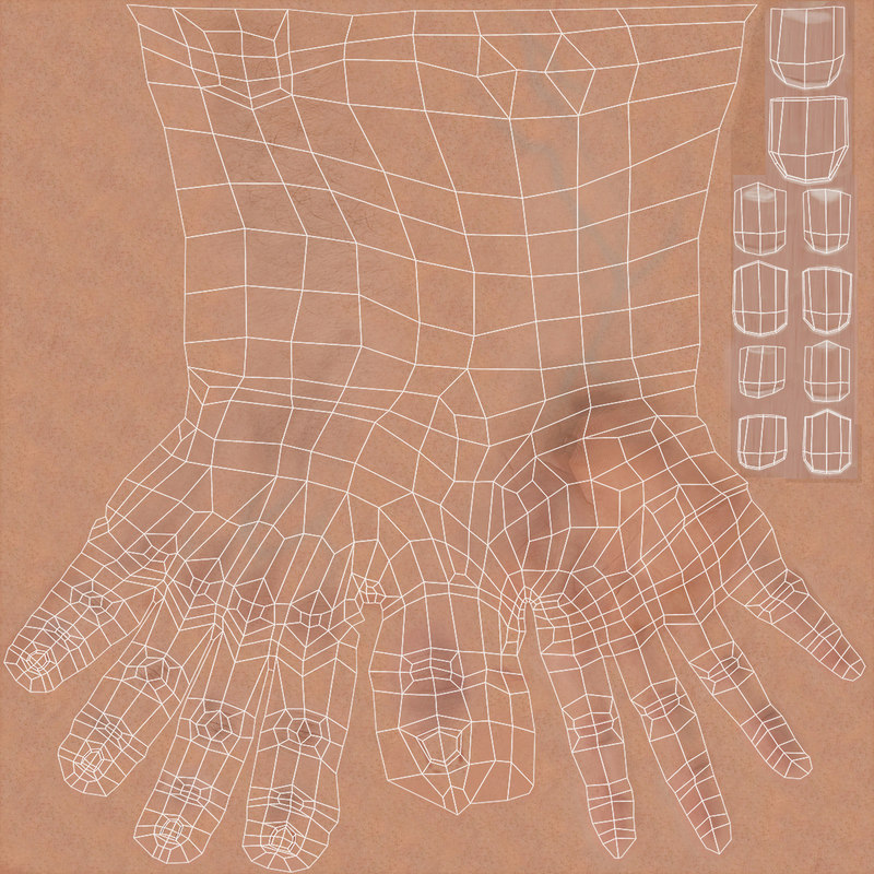 rig hand male 3d c4d