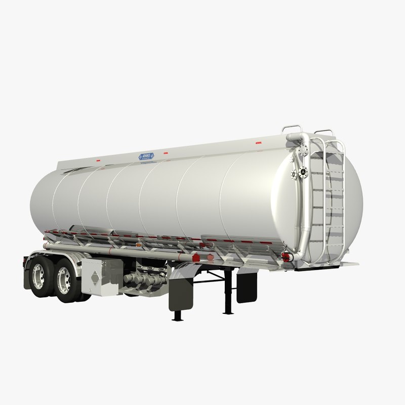 3d model 32ft tanker trailer