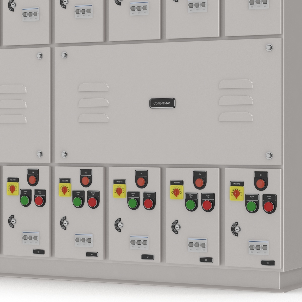 3d industrial electrical panel model