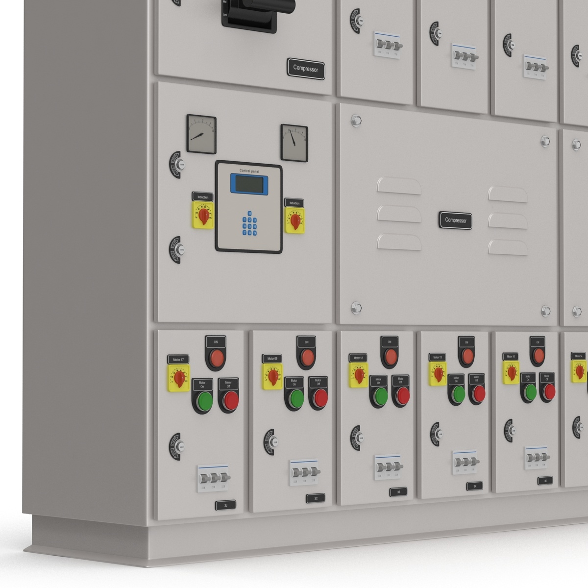 3d industrial electrical panel model