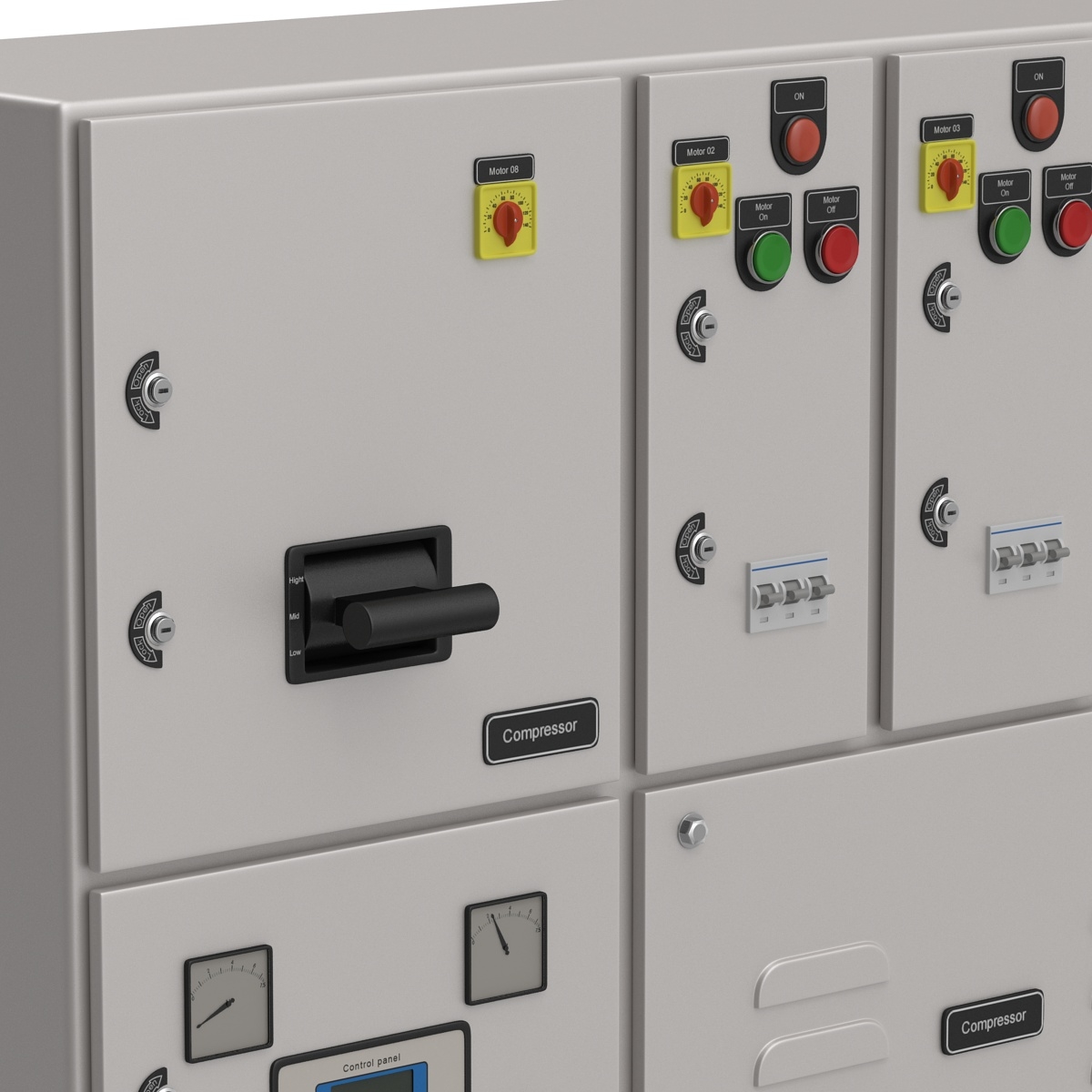 3d industrial electrical panel model
