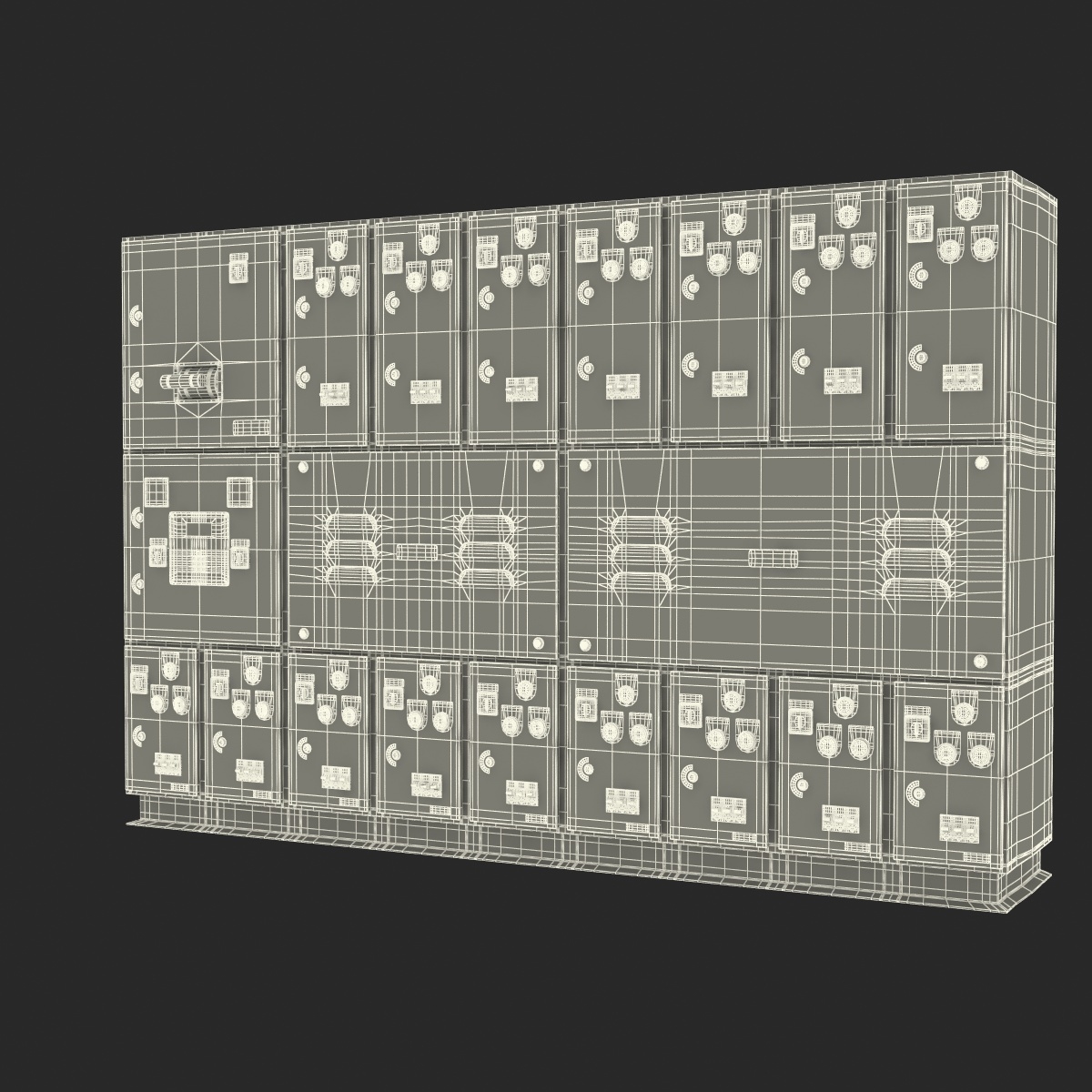 3d industrial electrical panel model