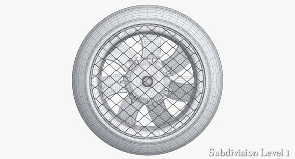 3d model indoor fan