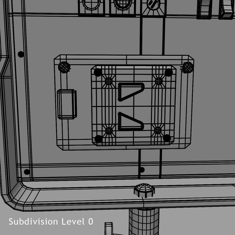 led light panel 3d model