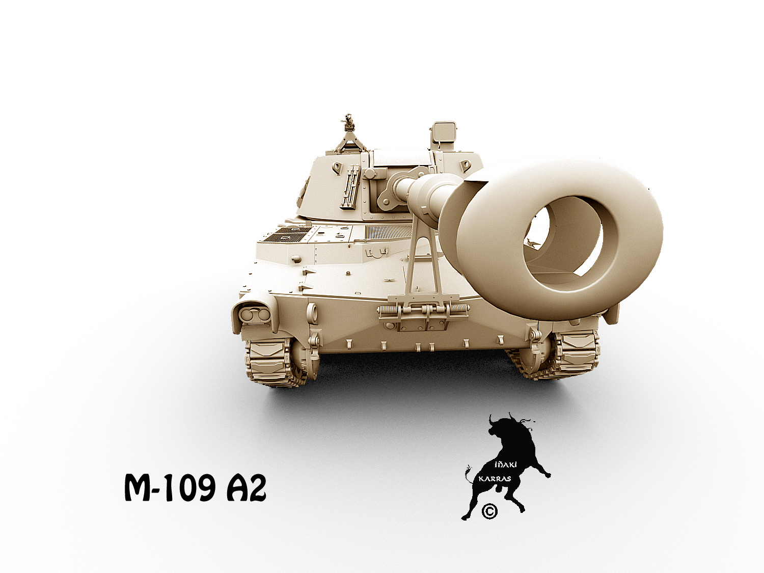 3d m-109 a2 artillery model