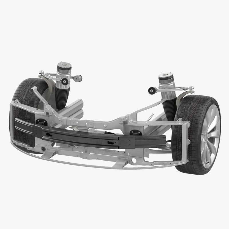 3d model of tesla s suspension modeled