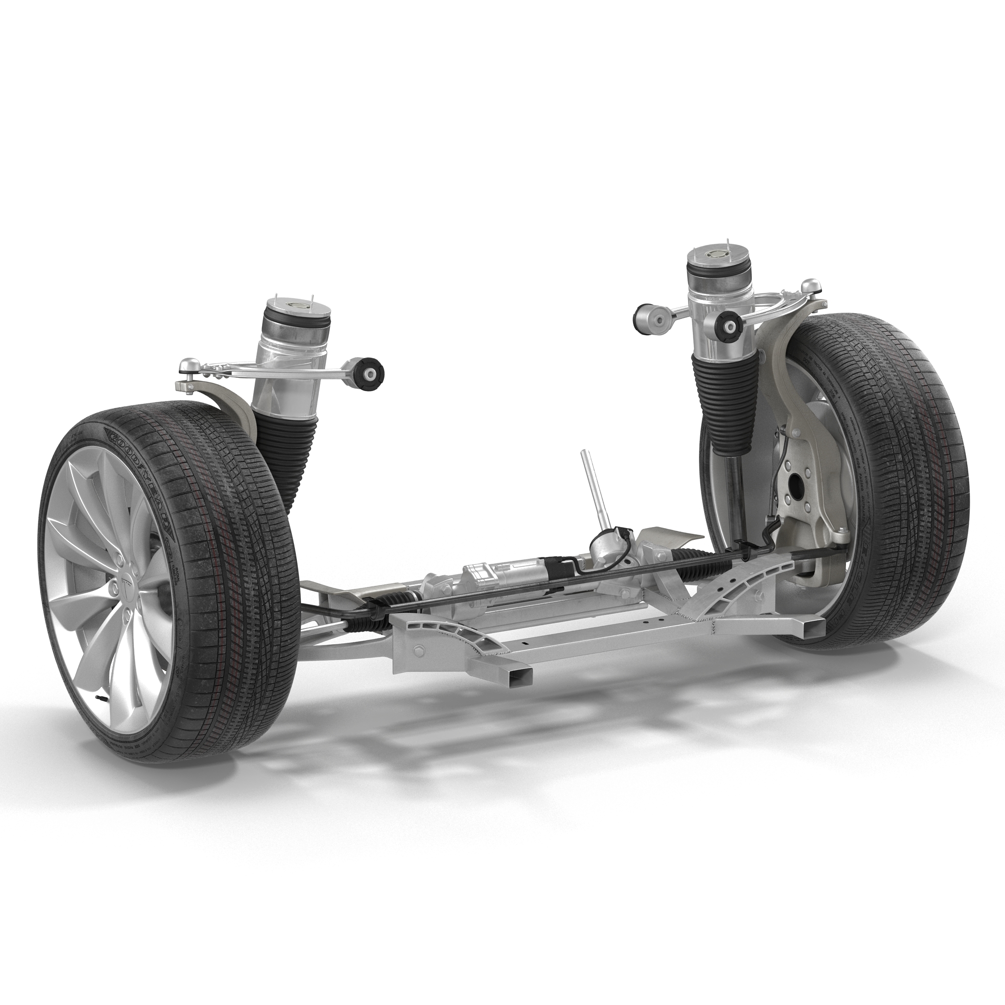 tesla s suspension 2 3d max
