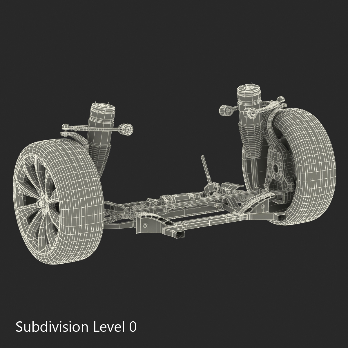 tesla s suspension 2 3d max