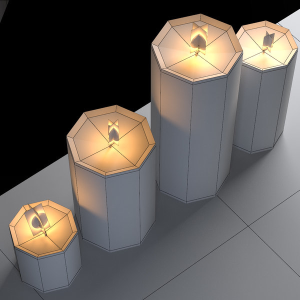 modèle 3D de Collection de bougies Low-poly - TurboSquid 976870