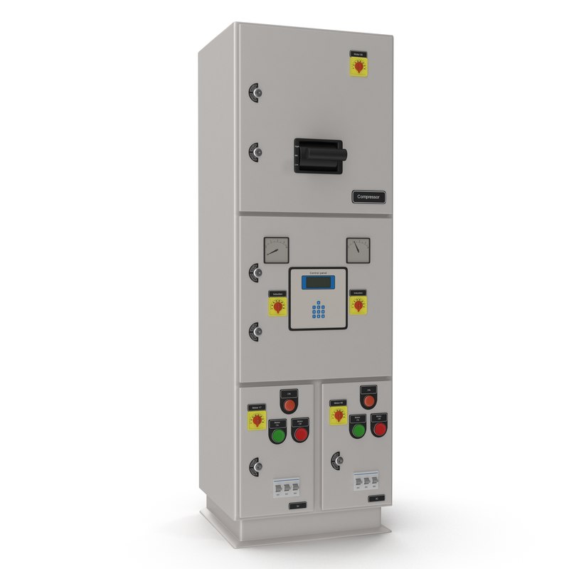 industrial electrical panel 3 3d 3ds