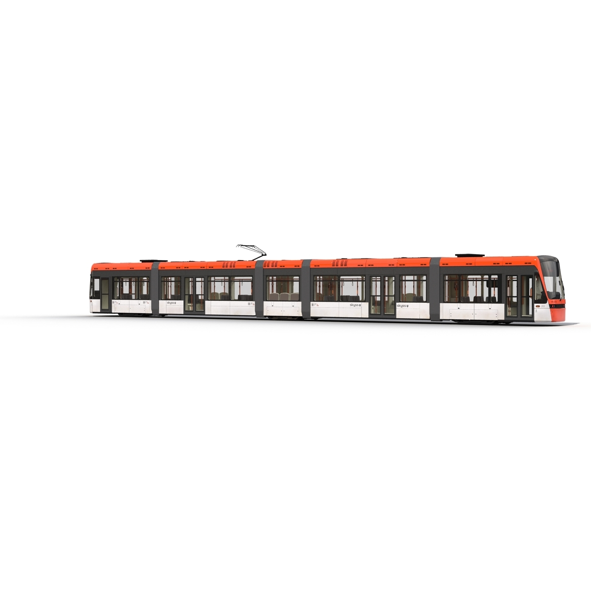 3d model light rail train bybanen