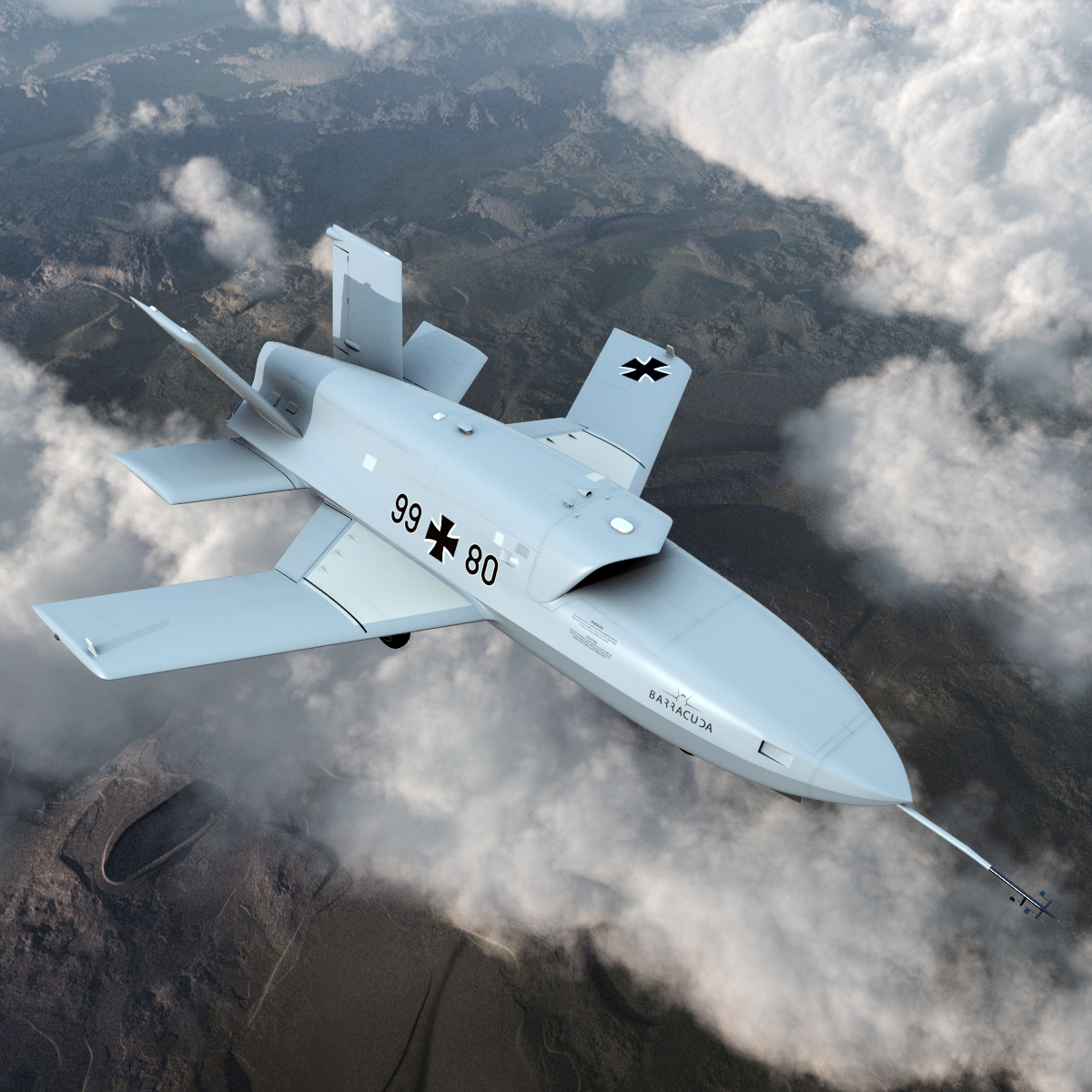eads barracuda uav 3d model