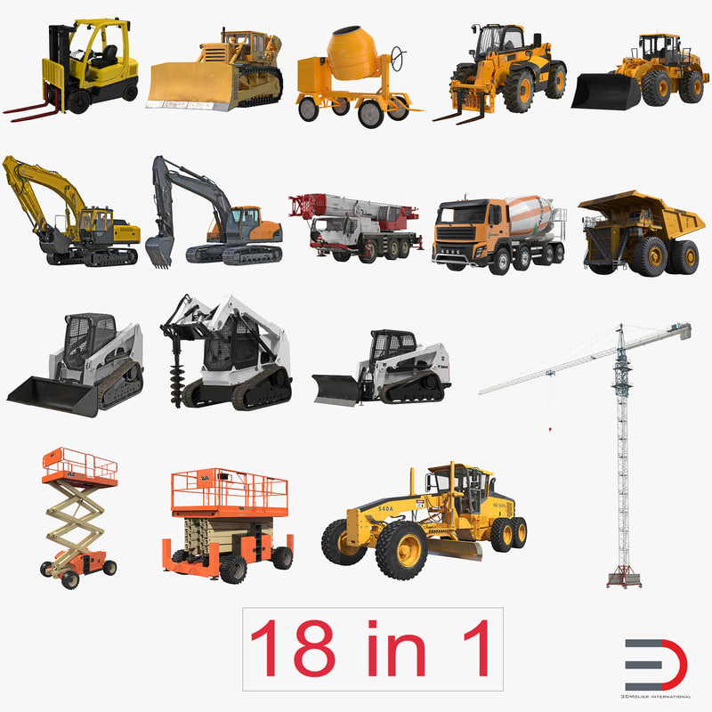 industrial vehicles big 3d obj