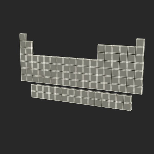periodic table 3d obj