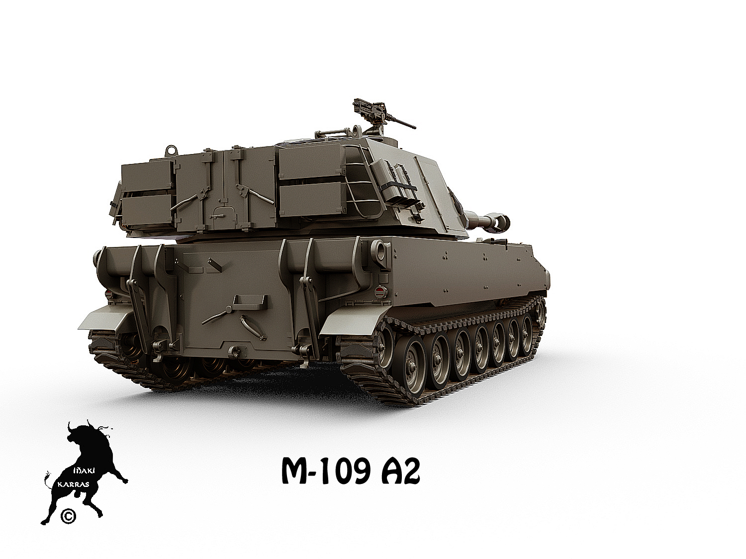 3d m-109 a2 artillery model