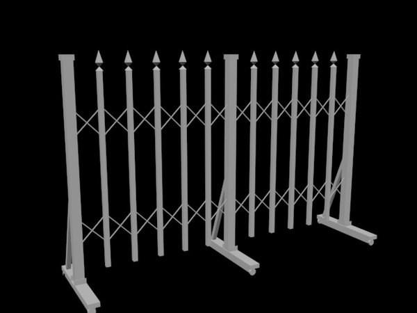 metal fence 3d model