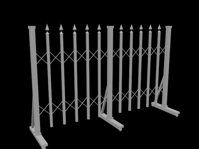 metal fence 3d model
