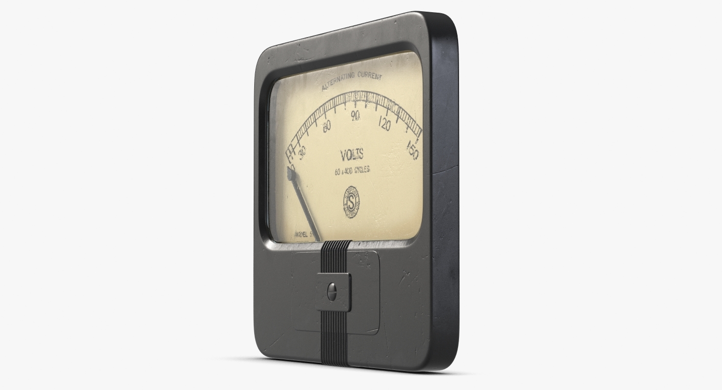 3d model vintage meter 3