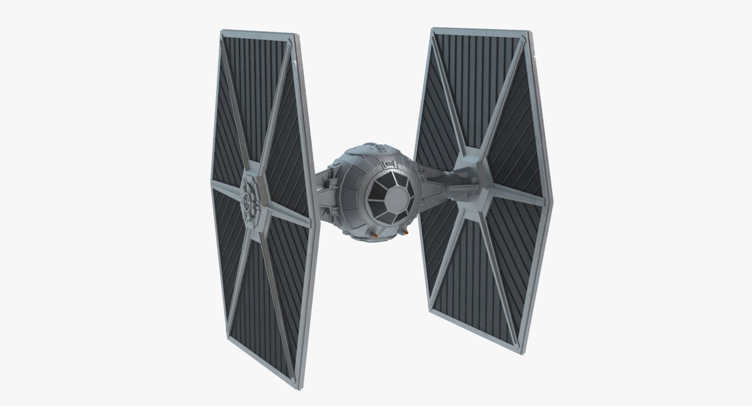 3d model star wars tie-fighter